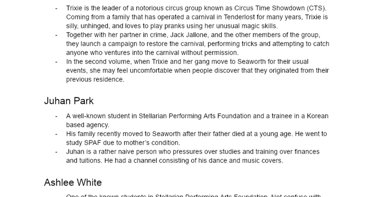 New Information for my Vyond OCs | Fandom