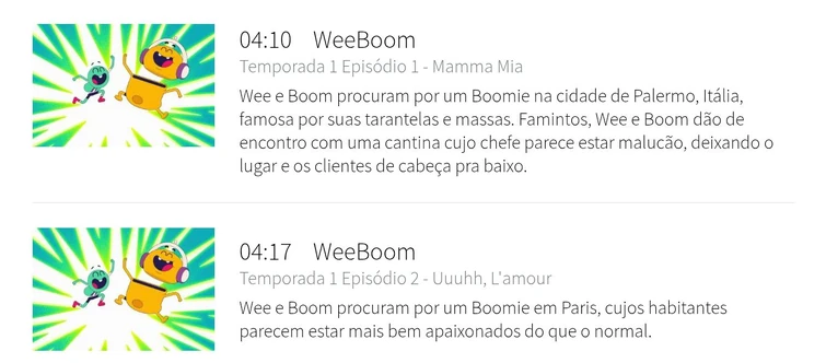 WeeBoom Temporada 1 en Discovery Kids Brasil | Fandom