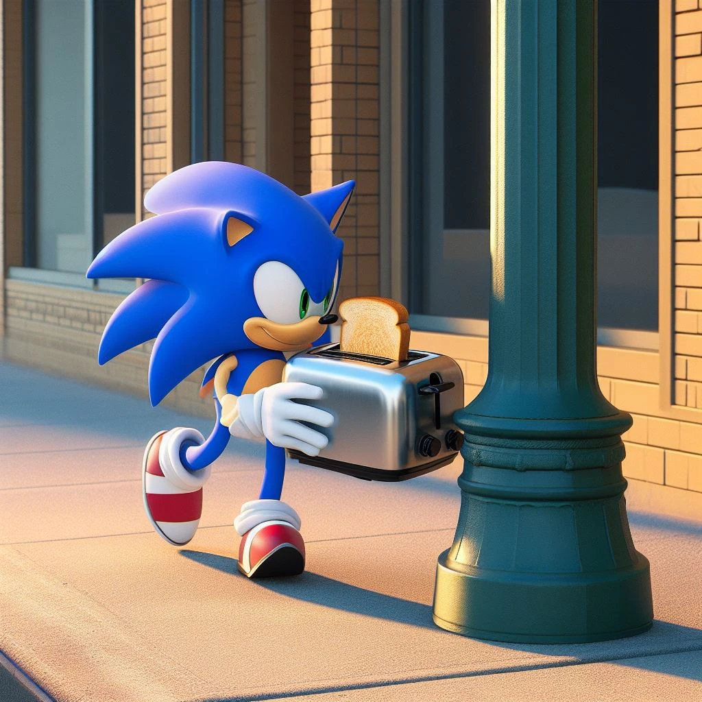 Sonic steals a toaster (AI images) | Fandom