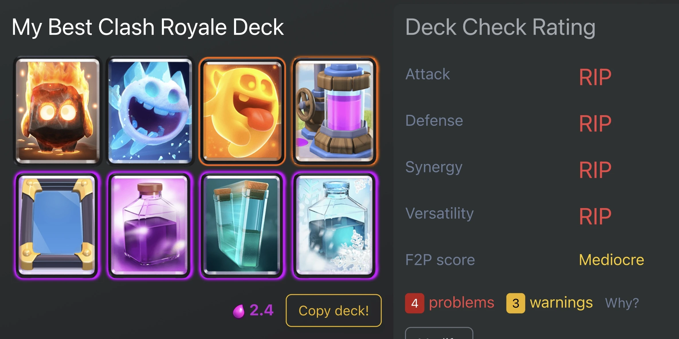 Possibly the worst deck i have ever made | Fandom