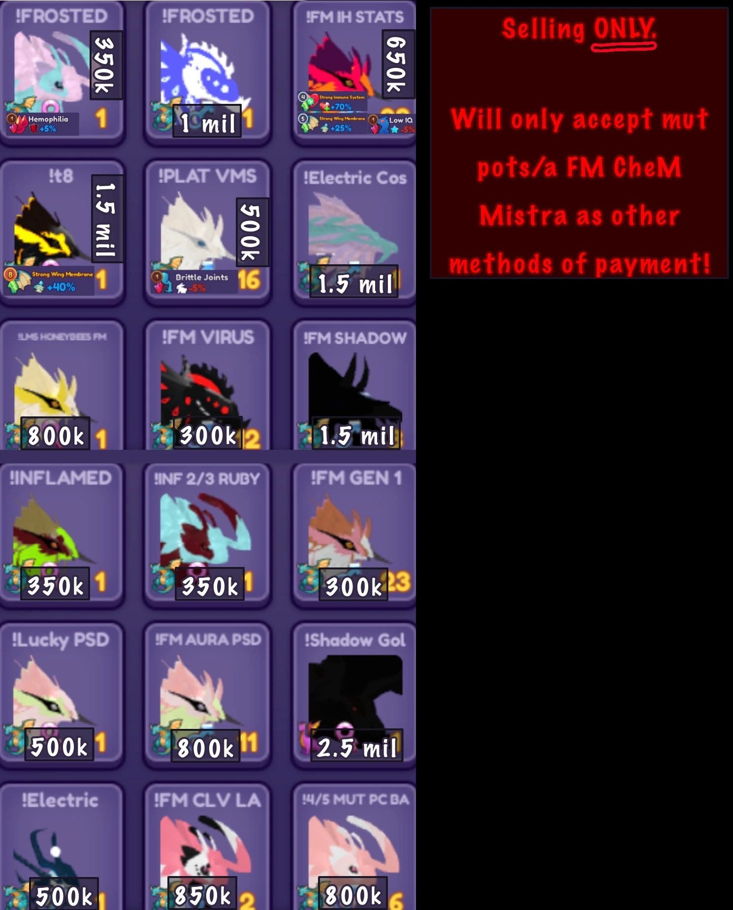 Selling lots of dragons! | Fandom