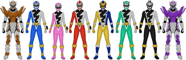 I'm getting talking about Power Rangers Dino Knights and Team Rangers ...