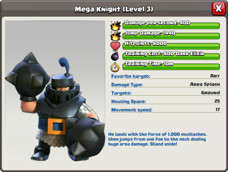 Troop idea 'mega knight' | Fandom