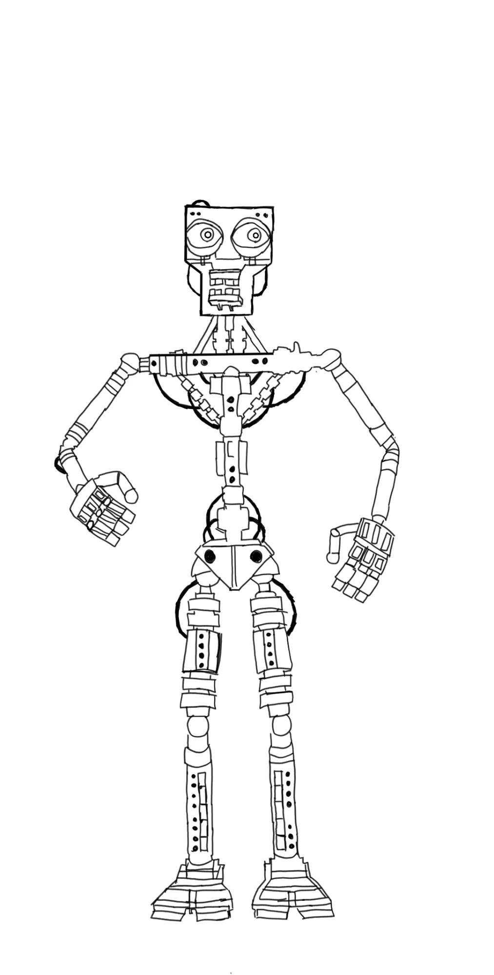 Some of my drawings ...yes, they are traced at animatronics from FnaF ...