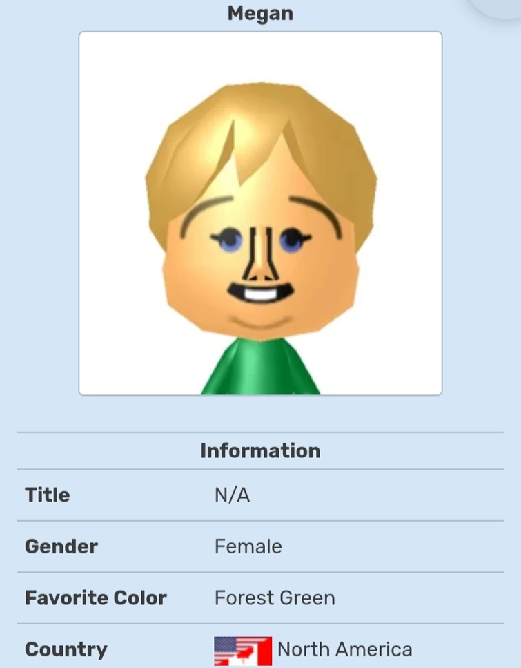 If the Miis were Pokémon Trainers: Megan | Fandom