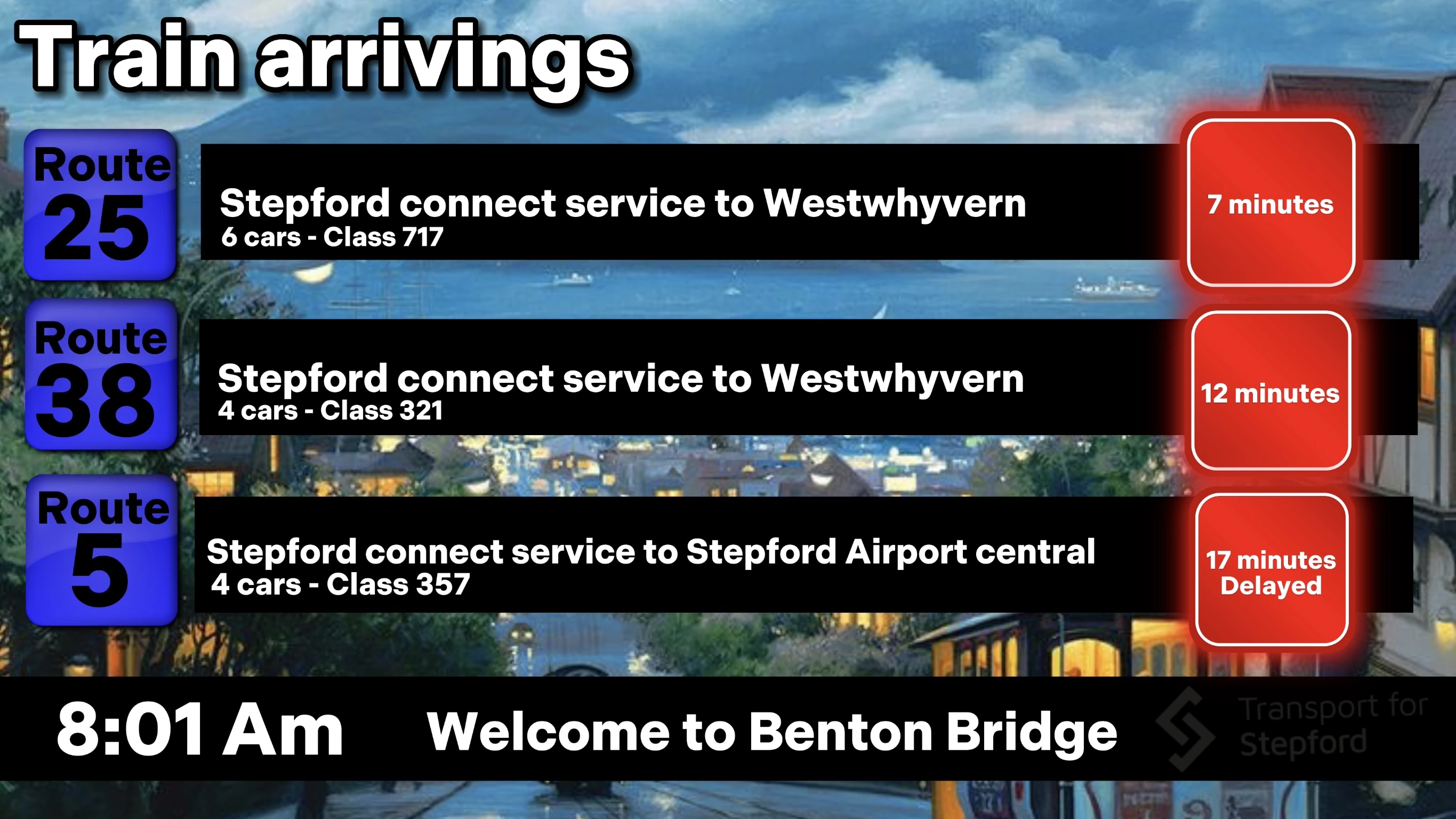 New And Improved train arriving platform screen because Every one did ...