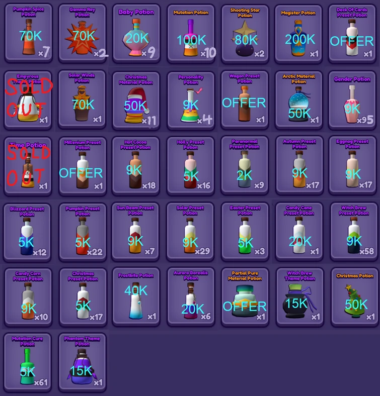 T/S dragons to clear space + potions and accessories, come with an ...