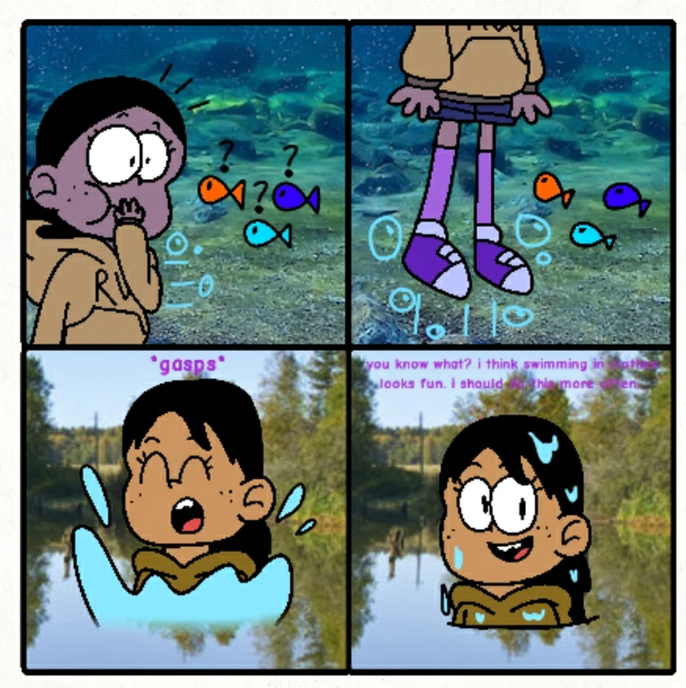 Ronnie Anne swims in a lake with different clothes (Comic Part 1) | Fandom