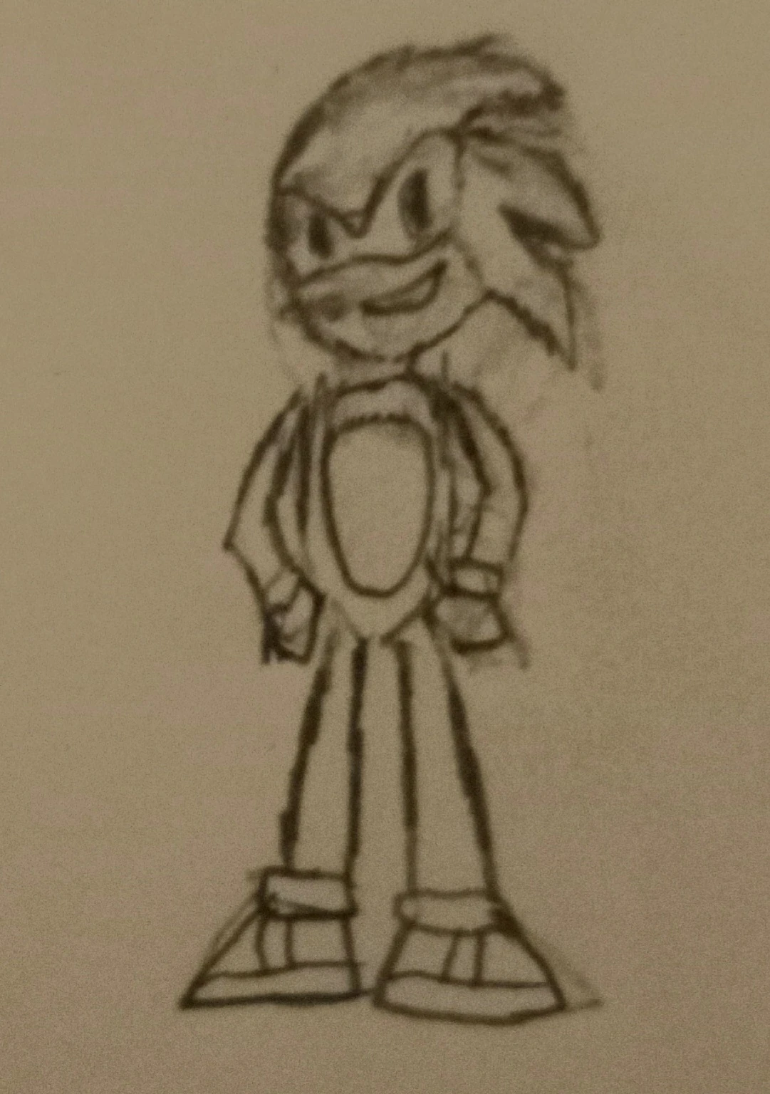 my bad attempt at drawing sonic in the fpe style | Fandom