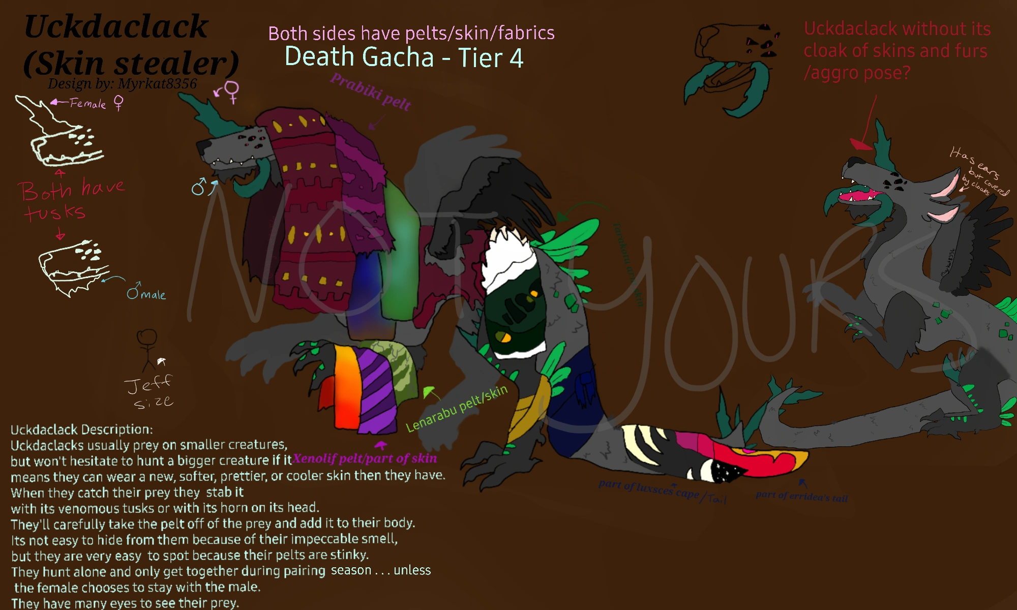 I've designed the creature! A death gacha creature was my idea for it ...