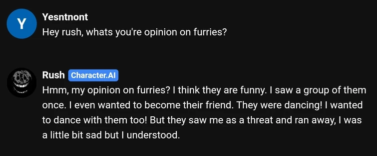 Decided to use the goofy ahh character ai thing | Fandom