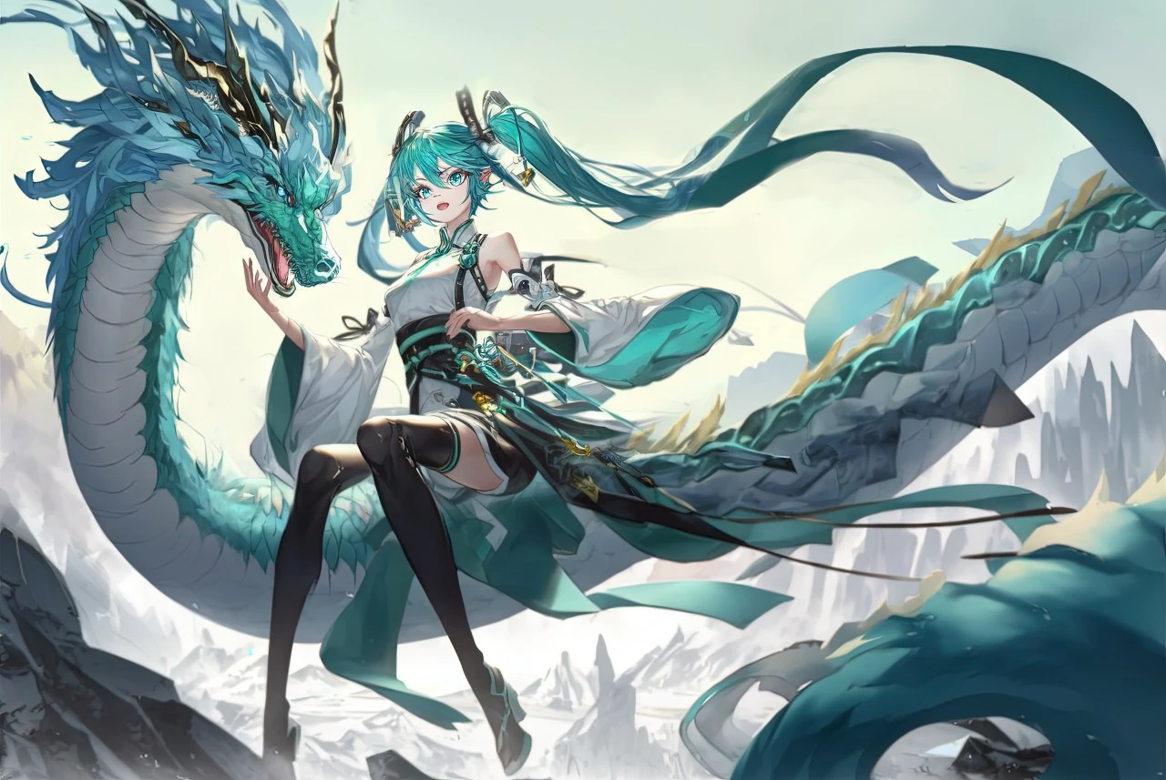Miku is on the dragon! | Fandom