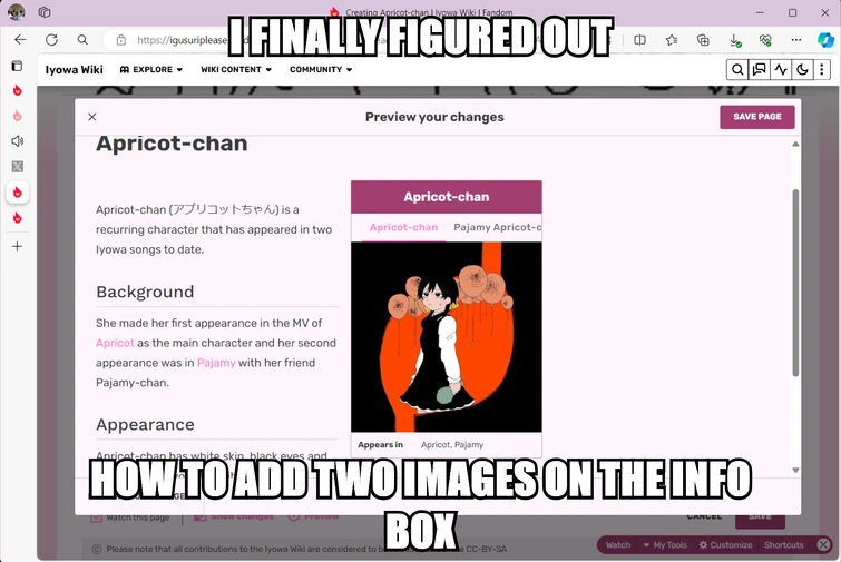 I FINALLY FIGURED OUT HOW TO MAKE THE INFO BOX HAVE TWO IMAGES | Fandom