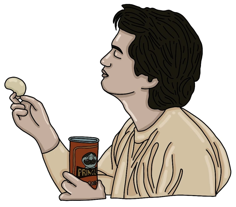 Steve eating Pringles | Fandom