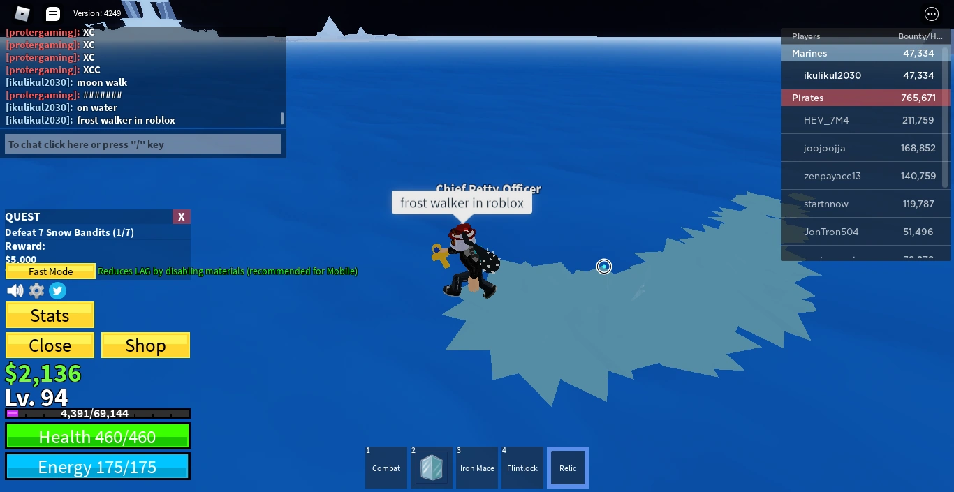frost walker in roblox | Fandom