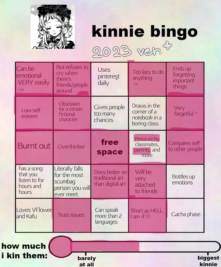 Kinnie bingo remake (unoriginal) | Fandom