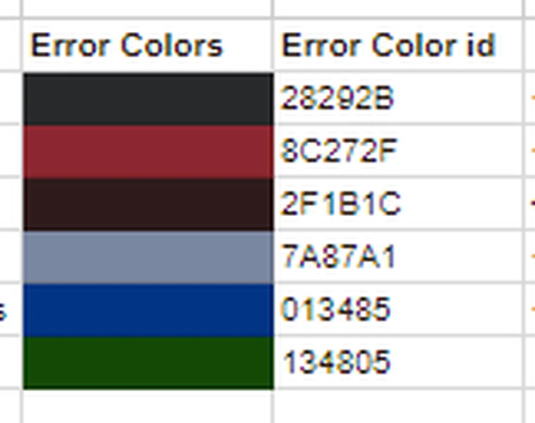 What error colors are there? | Fandom