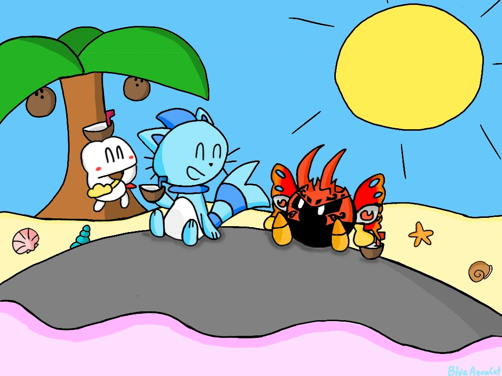 Don’t mind me, just chilling on one of Planet Mysteria’s beaches with some buddies. :D | Fandom