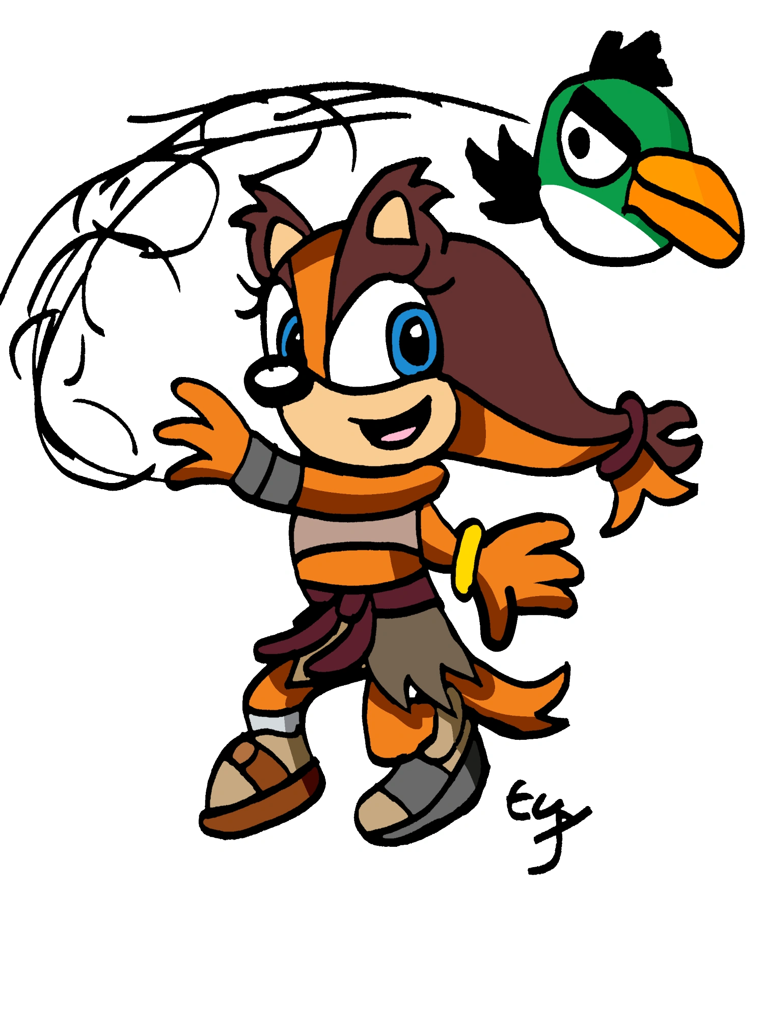 My drawing of Sticks throwing Hal | Fandom