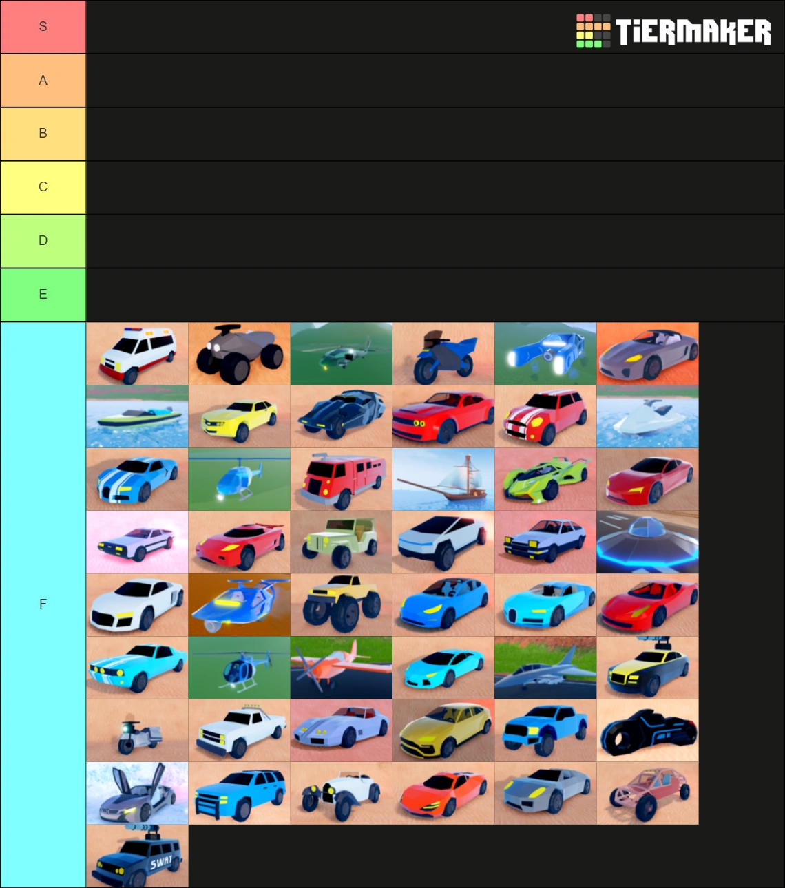 Jailbreak car tier list | Fandom