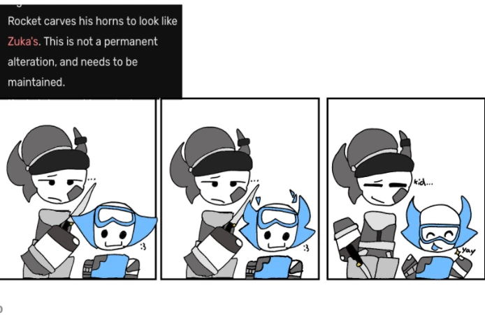 Refrence to zuka and rocket in lore | Fandom