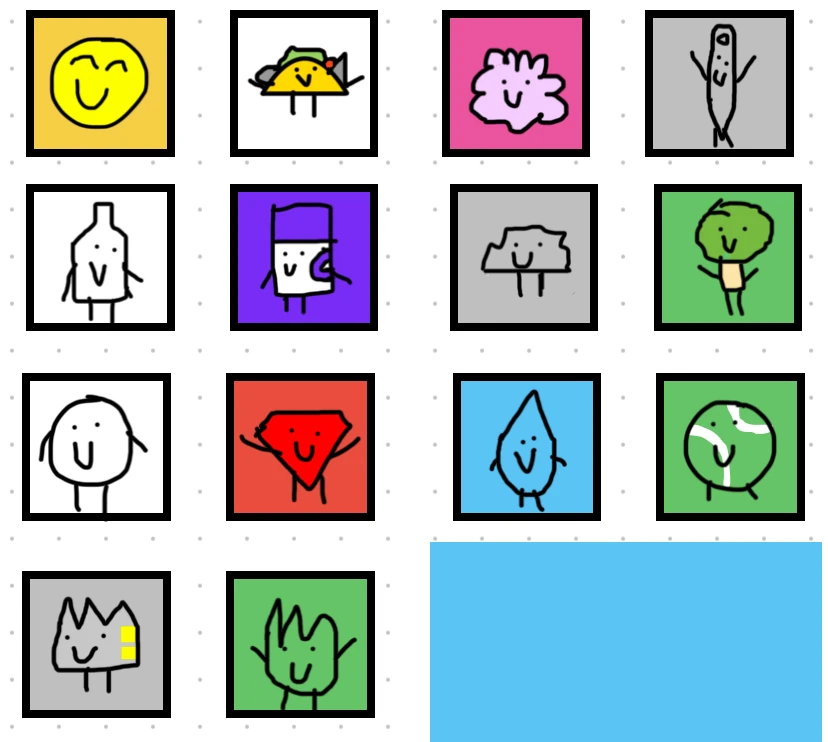 Bfb character voting cards but the assets are pretty bad (14/64) #2 ...