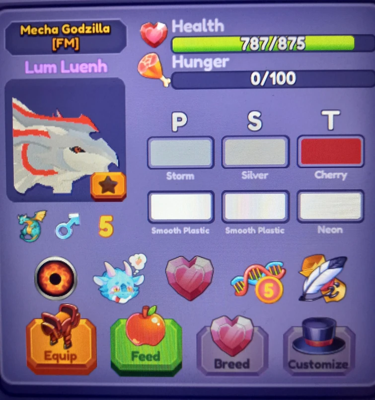 Trading/Selling FM Mecha Godzilla themed Lum (Gen1) + Co-hatching some ...