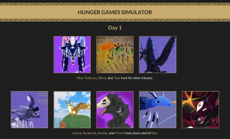 COS HUNGER GAMES! DAY 1 | Fandom