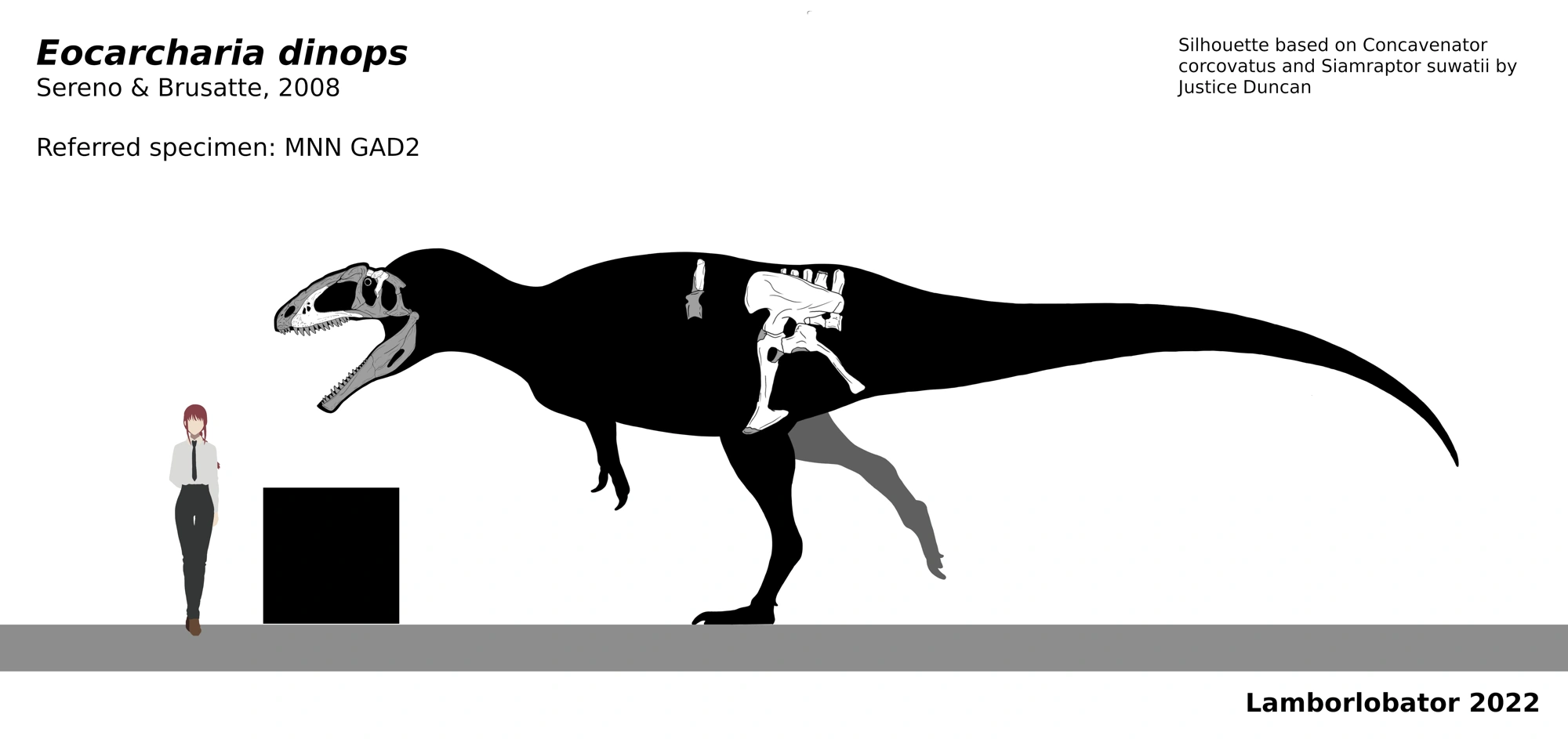 Eocarcharia skeletal by the most real | Fandom