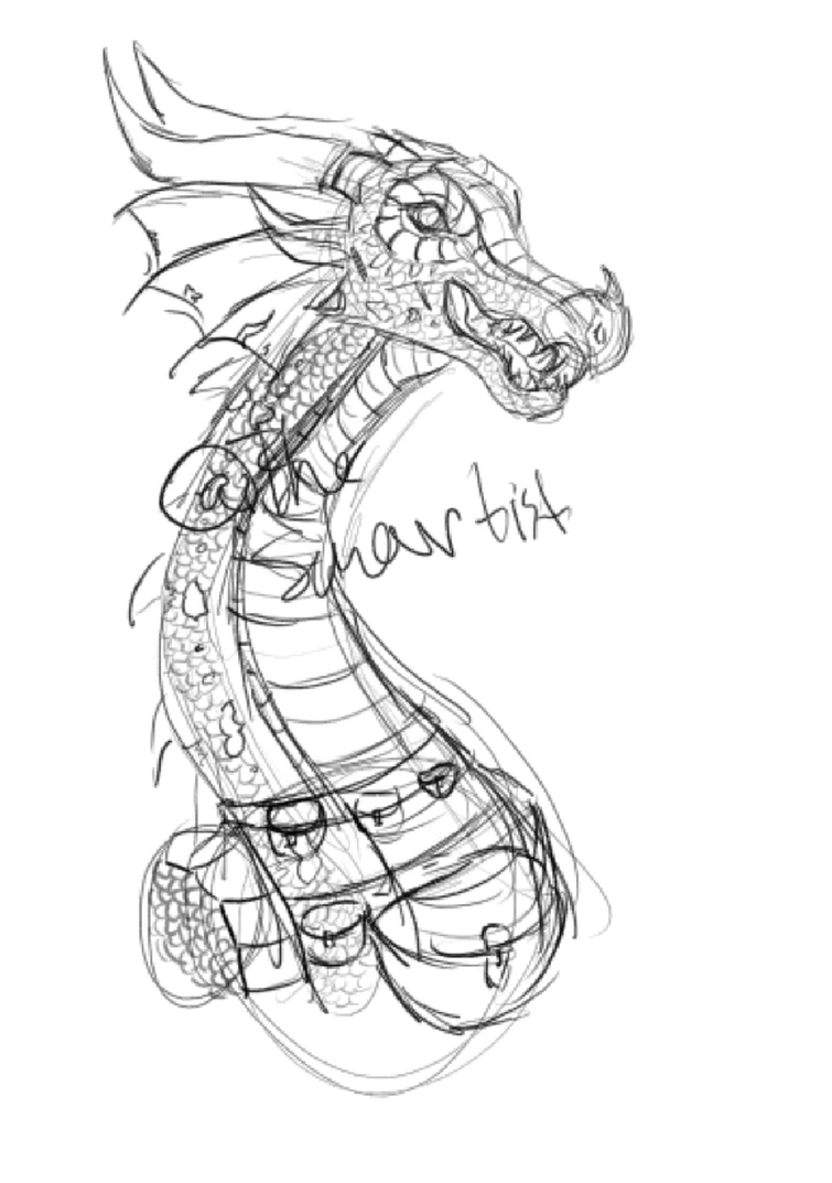 Joy Ang style headshot of my RainWing oc, Kleptomancy+ wip of a profile ...