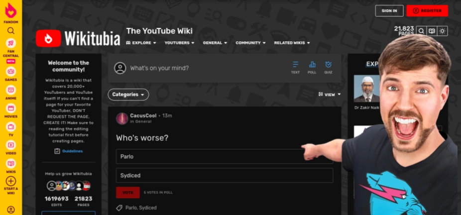 MrBeast discovers Wikitubia | Fandom