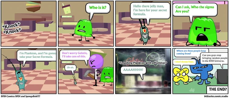 BFDI Comics: Battle for Dream Island and SpongeBob??? | Fandom