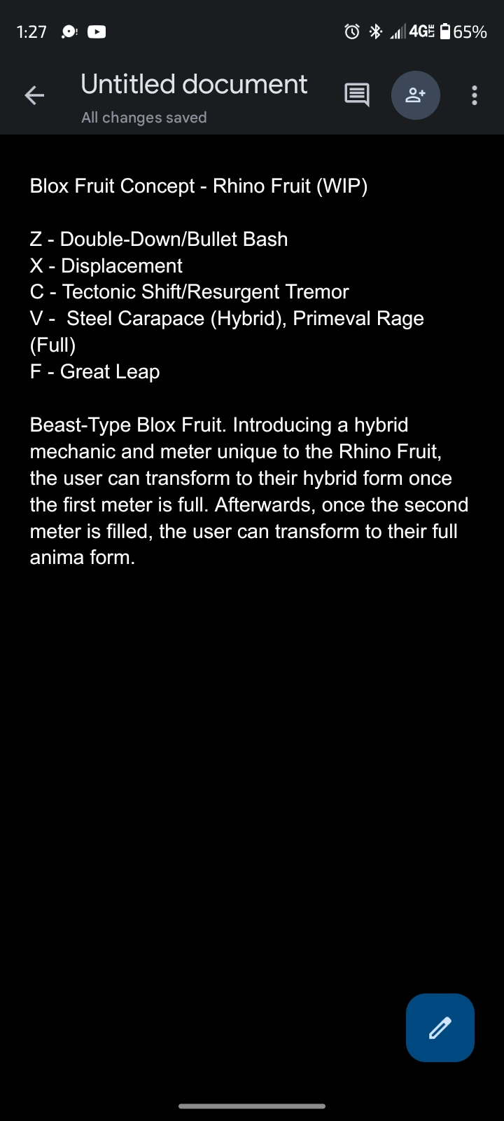 Rhino Fruit Concept or sum shit idk (WIP) | Fandom