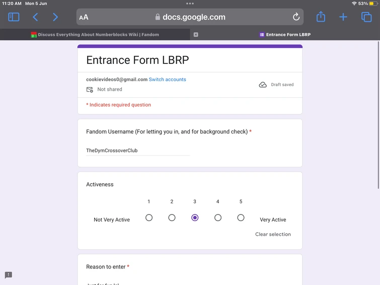 LBRP ENTRANCE FORM | Fandom
