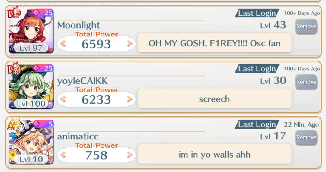 the three osc members in my buddy list in thlw yay | Fandom