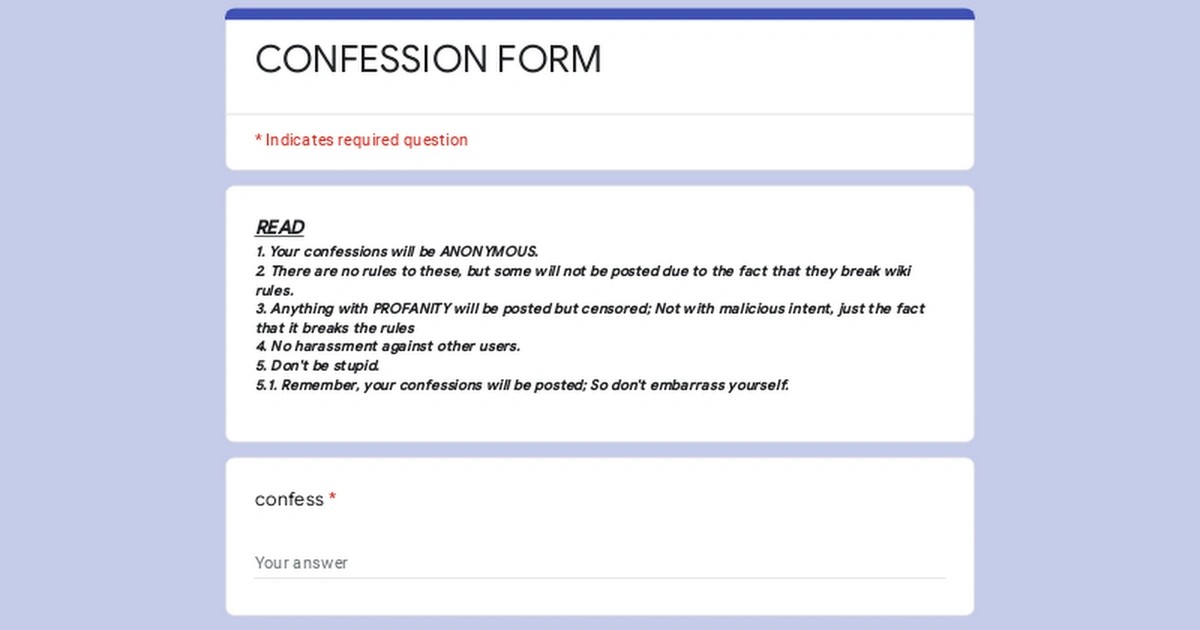 ROUND 1 OF CONFESSIONS | Fandom