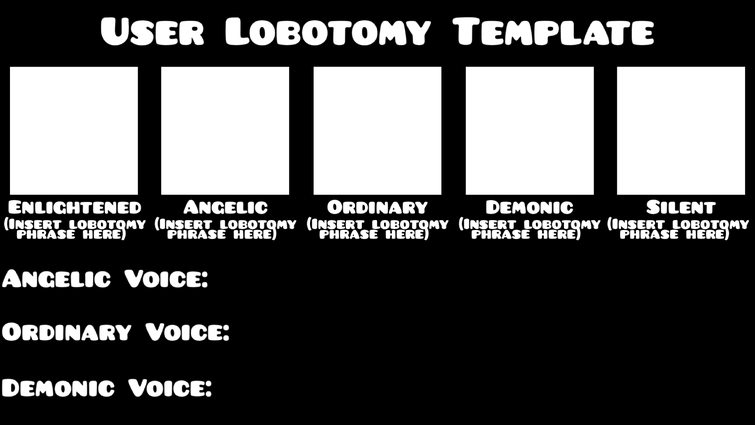 User Lobotomy Template | Fandom