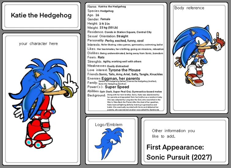Sonic OC Showcase #2: Katie the Hedgehog | Fandom