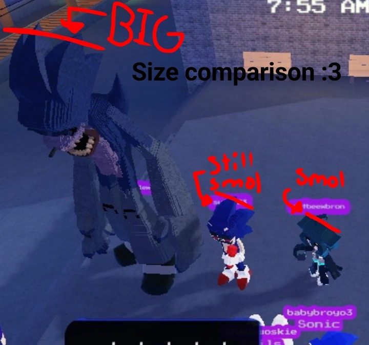 Fnf size comparison :3 (in roblox) | Fandom