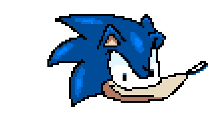Pixelart of Sonic's Head | Fandom