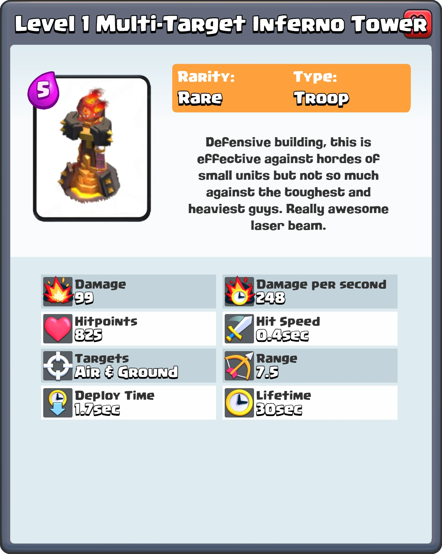 Card Idea: Multi-Target Inferno Tower | Fandom