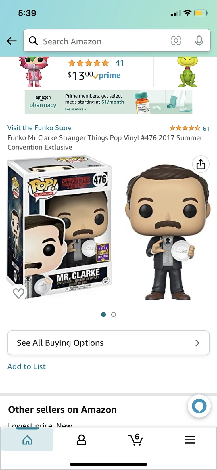 SELLING FUNKO POP 476 MR CLARKE 2017 EXCLUSIVE (stranger things) | Fandom