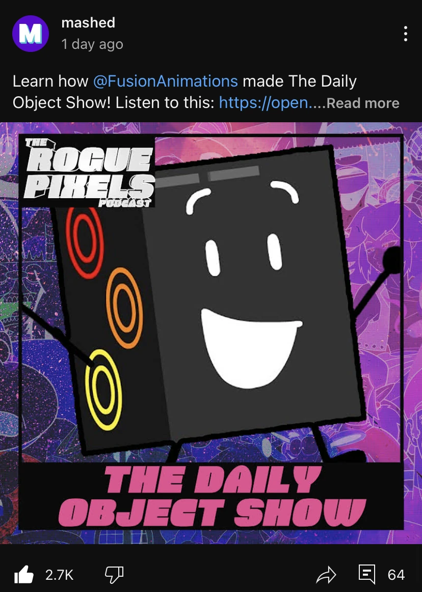 Mashed did a podcast with FusionAnimations | Fandom