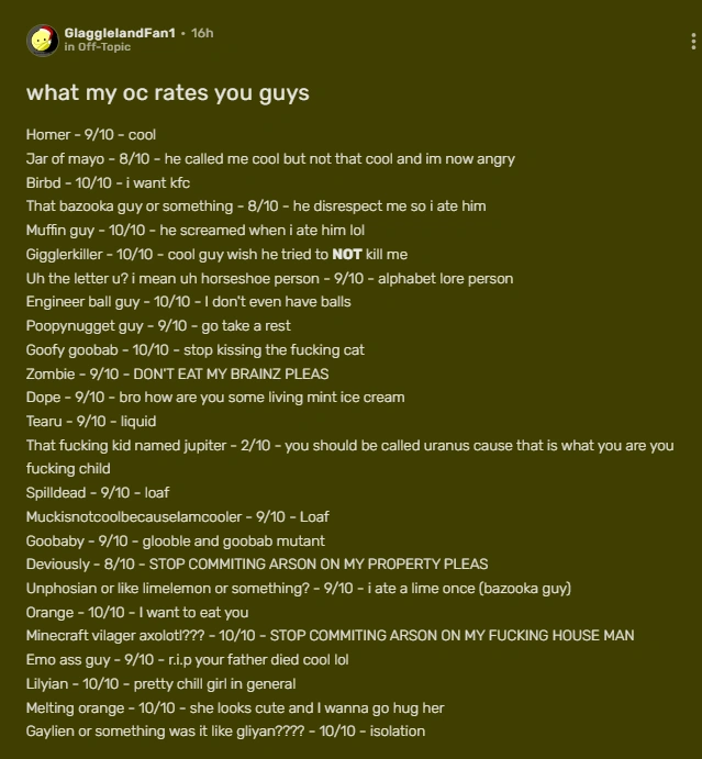 goofy names for what me oc named u guyz!1 | Fandom