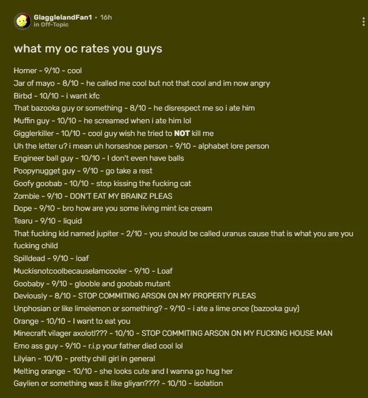 goofy names for what me oc named u guyz!1 | Fandom