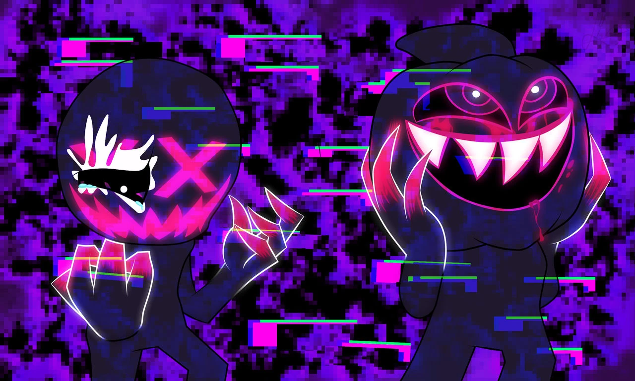 Ummmm...... Corrupted Pump went to the Glitched World with Corrupted Skid.... | Fandom