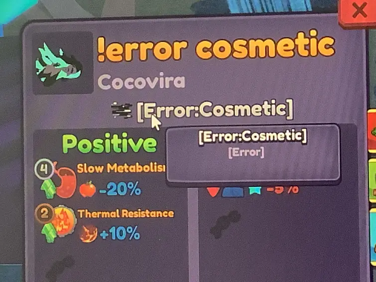 Error cosmetic traits | Fandom