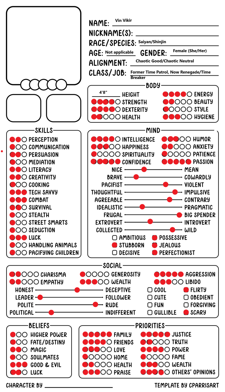 OC character sheets! | Fandom