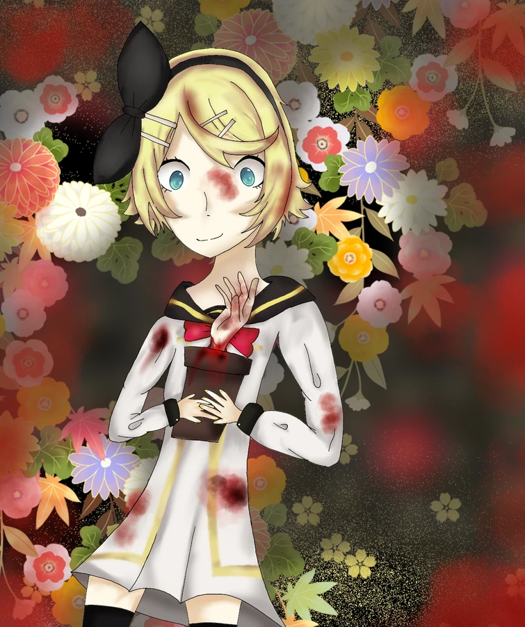 drawing for Kagamine Rin from the song "Fear Garden" | Fandom