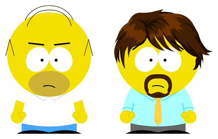 Homer Simpson and Gela Samsonadze (South Park style) | Fandom